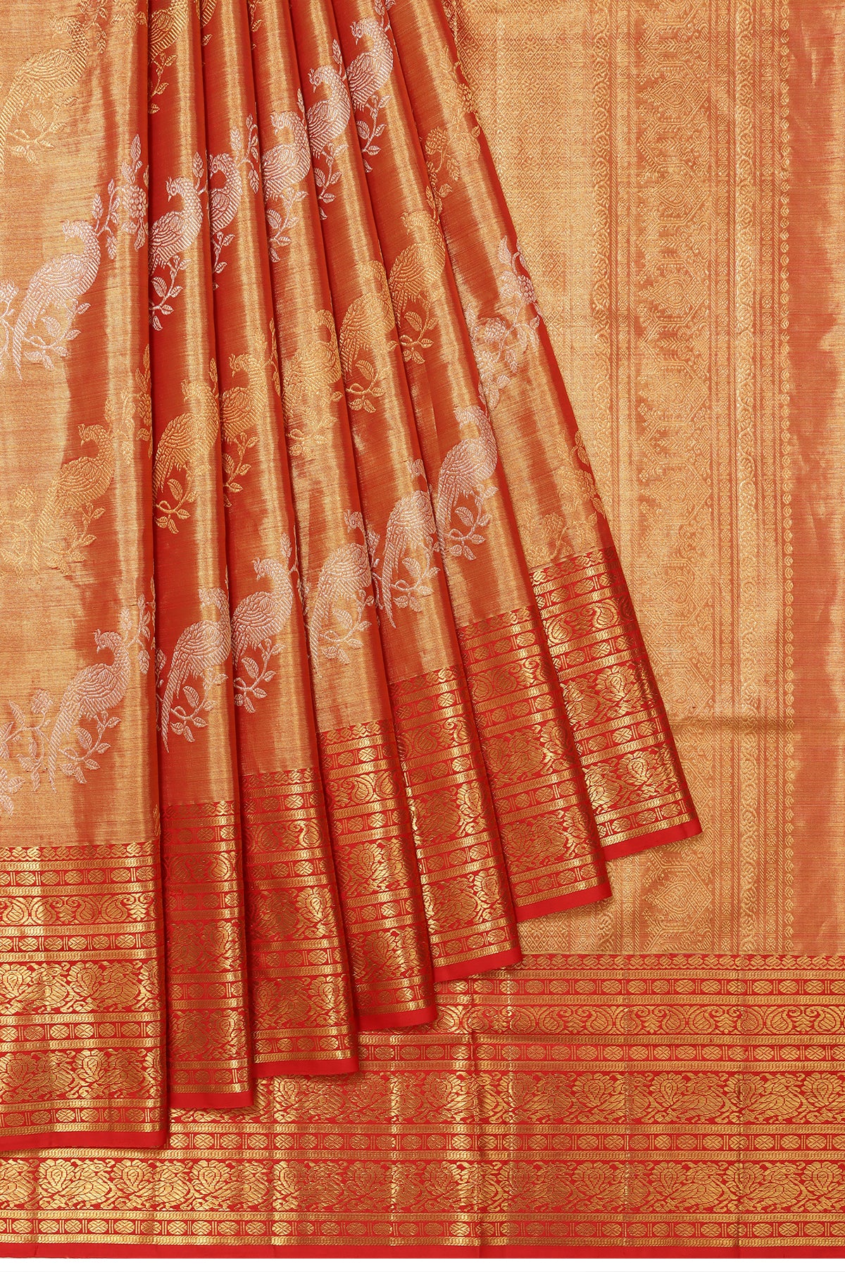 Gold Kanchipuram Tissue Silk Saree