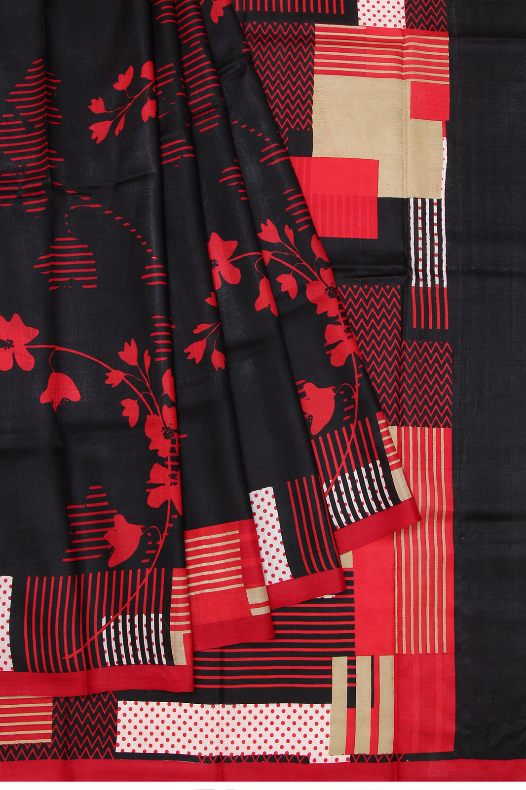 Shop for Black Saree with Golden Border | Mavuris