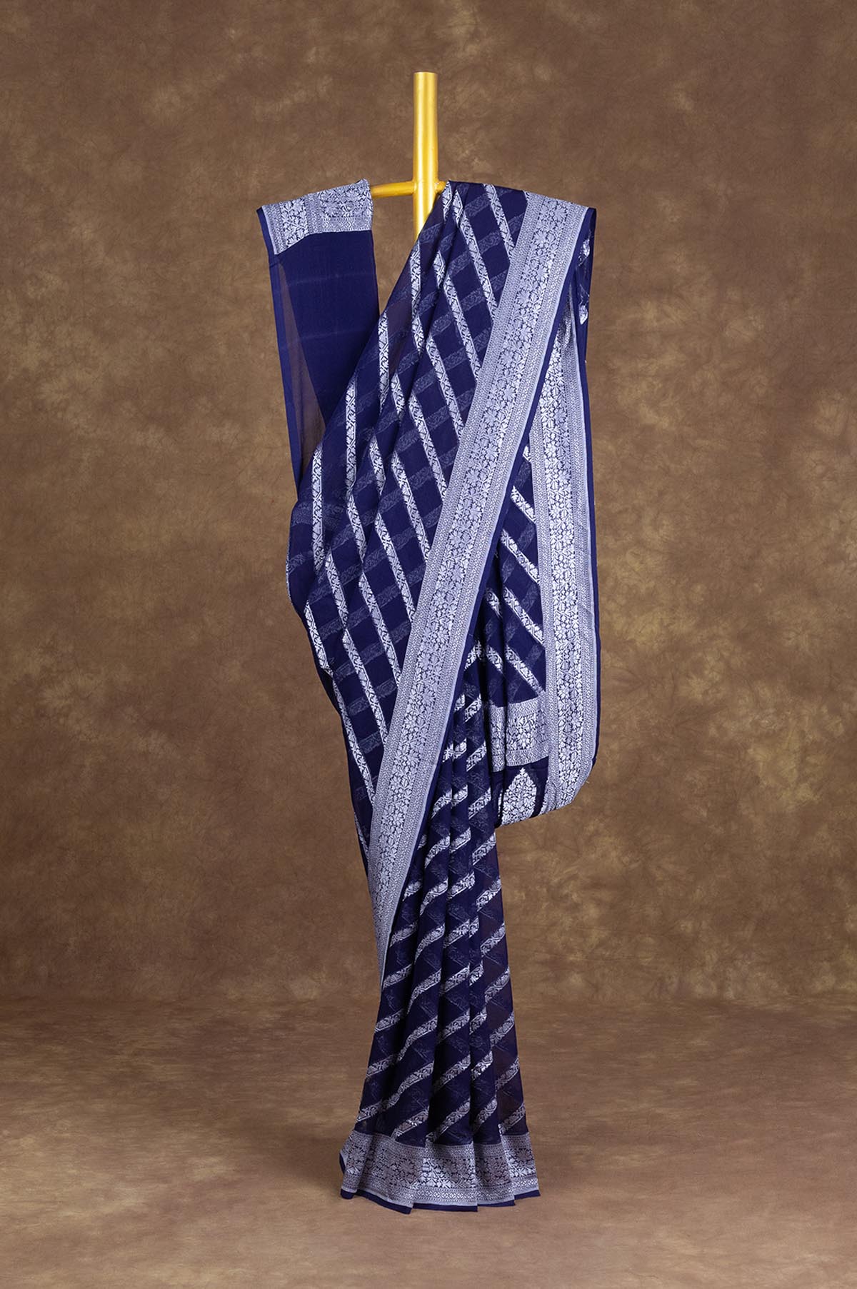 Dark Blue Georgette Saree